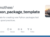 Github Gtimothee Python Package Template A Template For Creating New
