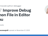 Improve Debug Python File In Editor Menu Issue 137 Microsoft