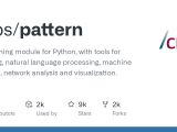 Github Clips Pattern Web Mining Module For Python With Tools For