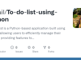 Github Csaail To Do List Using Python To Do List Is A Python Based