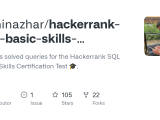Github Adminazhar Hackerrank Sql Basic Skills Certification Test