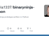 Github Blabla1337 Binaryninja Python Binary Ninja Prototype Written
