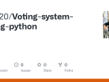Github Pd420 Voting System Using Python