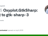 Oxyplot Gtksharp Port To Gtk Sharp 3 Issue 525 Oxyplot Oxyplot