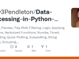 Github Tony3pendleton Data Processing In Python With Pandas Scipy