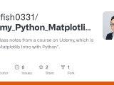 Github Littlefish0331 Udemy Python Matplotlib Intro It S My Class