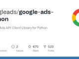 Github Googleads Google Ads Python Google Ads Api Client Library For