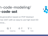 Github Open Code Modeling Php Code Ast Php Code Generation Based On