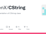 Github Dzenx Cstring Implementation Of Cstring Class
