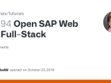 Open Sap Web Ide Full Stack Issue 4094 Sap Tutorials Tutorials