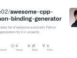 Github Jslee02 Awesome Cpp Python Binding Generator Sunglasses A