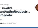 Invalid Wantauthnrequestsonlywithvalidcert In Metadata Issue 110