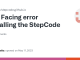 Facing Error Installing The Stepcode Issue 17 Stepcode Stepcode