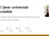 Github Nidi3 Java Universal Executable Create A Directly Executable
