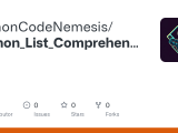 Github Pythoncodenemesis Python List Comprehension Vs For Loop