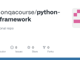 Github Pythonqacourse Python Api Framework Educational Repo