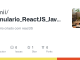 Github Gismii Formulario Reactjs Javascricpt Formuario Criado Com