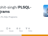 Github Shobhit Singh Plsql Programs Random Pl Sql Programs