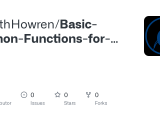 Github Heathhowren Basic Python Functions For Beginners