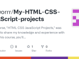 Github Ishworrr My Html Css Javascript Projects This Course Html