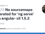 No Sourcemaps Generated For Ng Serve With Angular Cli 1 5 2 Issue
