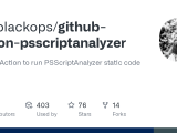Github Devblackops Github Action Psscriptanalyzer Github Action To