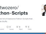 Github Hbtwozero Python Scripts A Curated List Of Awesome Python