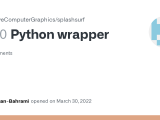 Python Wrapper Issue 100 Interactivecomputergraphics Splashsurf