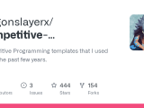 Github Dragonslayerx Competitive Programming Repository Competitive