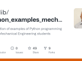 Github Alexlib Python Examples Mechanical Engineers A Collection Of