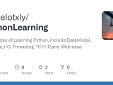 Github Lancelotxly Pythonlearning Some Notes Of Learning Python