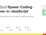 Github Alexsp3 Speed Coding Games In Javascript Games Repository