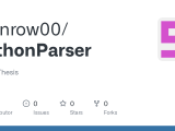 Github Jconrow00 Pythonparser Honorsthesis