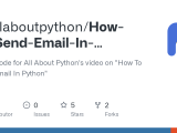 Github Itsallaboutpython How To Send Email In Python Using Smtplib