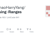 Github Zhehaoharryyang Missing Ranges Leetcode 163 Lintcode 641