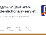 Github Codegym Vn Java Web Simple Dictionary Servlet á Ng Dá Ng Tá