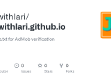 Github Devwithlari Devwithlari Github Io App Ads Txt For Admob