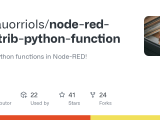 Github Arnauorriols Node Red Contrib Python Function Write Python