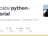 Github Wscats Python Tutorial рџџѓ Some Of The Python Tutorial