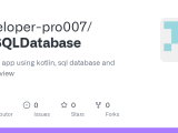 Github Developer Pro007 Mysqldatabase Android App Using Kotlin Sql