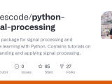 Github Jinglescode Python Signal Processing Splearn Package For
