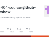 Github Error404 Source Github Slideshow A Robot Powered Training
