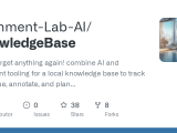 Github Alignment Lab Ai Knowledgebase Never Forget Anything Again