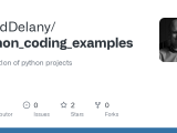 Github Chaddelany Python Coding Examples A Collection Of Python Projects