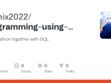 Github Cyphix2022 Programming Using Python And Sql Using Python