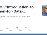 Github Davesv Introduction To Python For Data Engineering Part I