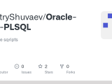 Github Dmitryshuvaev Oracle Sql Plsql Database Sqripts