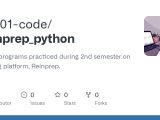 Github Mav01 Code Reinprep Python Python Programs Practiced During