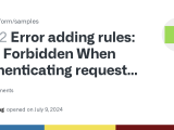 Error Adding Rules 403 Forbidden When Authenticating Requests To The