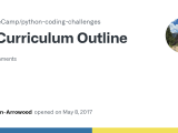 Curriculum Outline Issue 8 Freecodecamp Python Coding Challenges